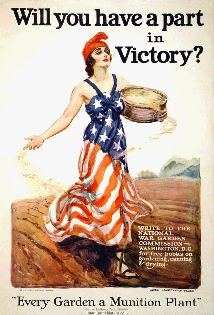 US Propaganda Ad R WW1and2Girls